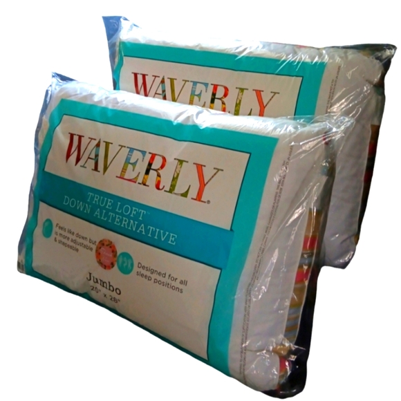 Waverly | Bedding | Nwt Waverly True Soft Down Alternative All Sleep Positions Pillows 2 X 28 ...